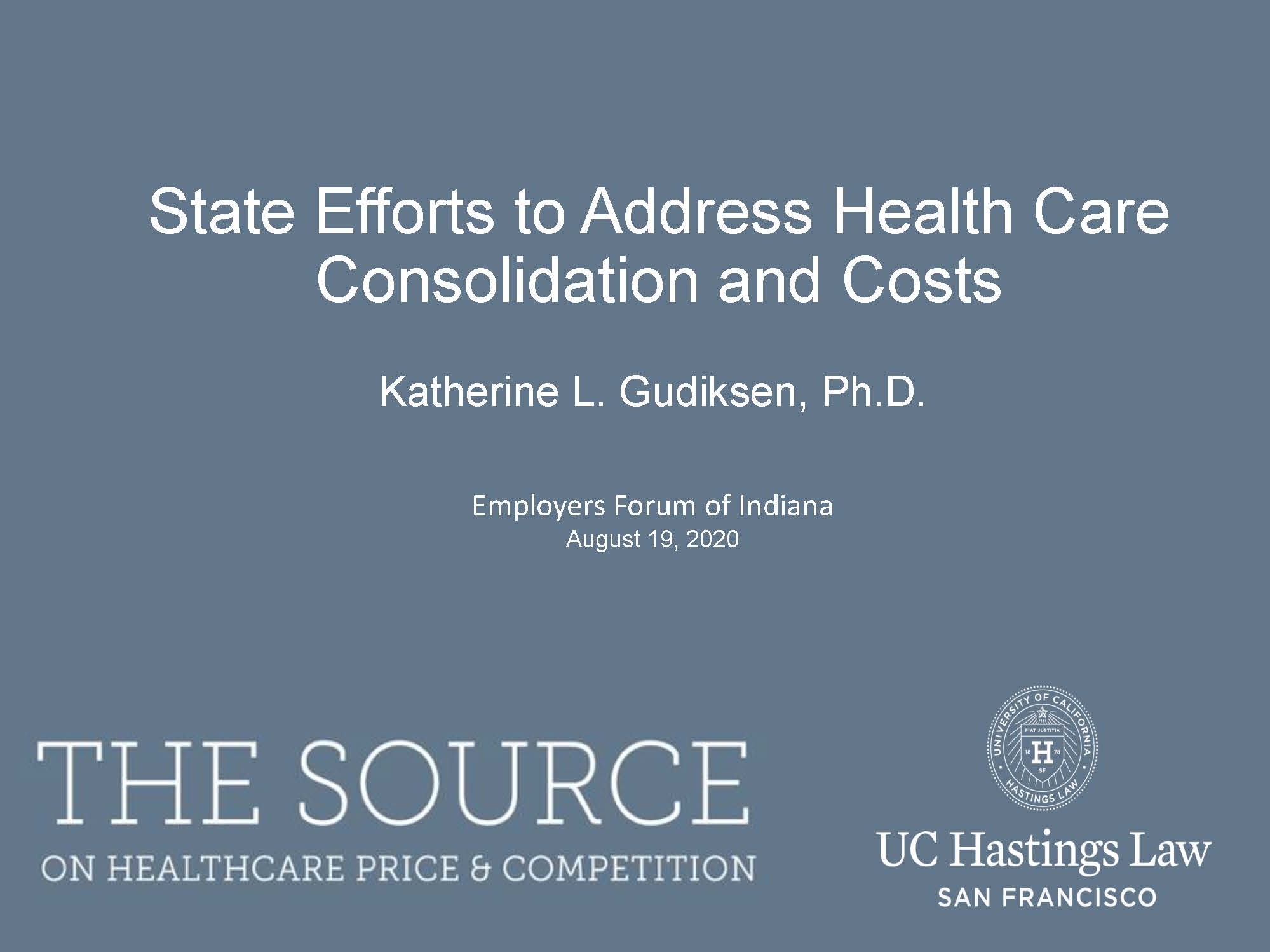 State Efforts to Address Health Care Consolidation and Costs (Recording) State Efforts to Address Health Care Consolidation and Costs (Recording)