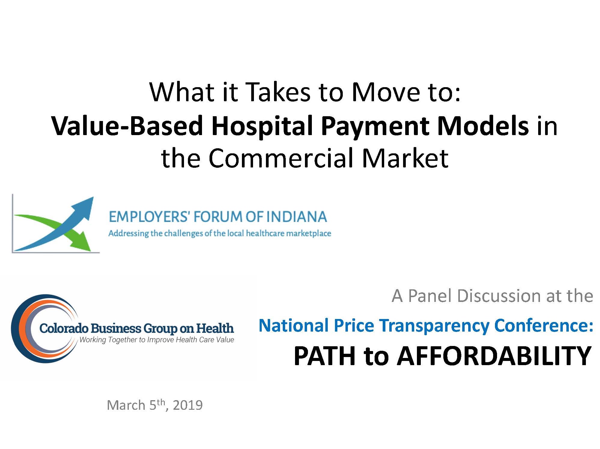 What it Takes to Move to Value-Based Hospital Payment Models in the ...