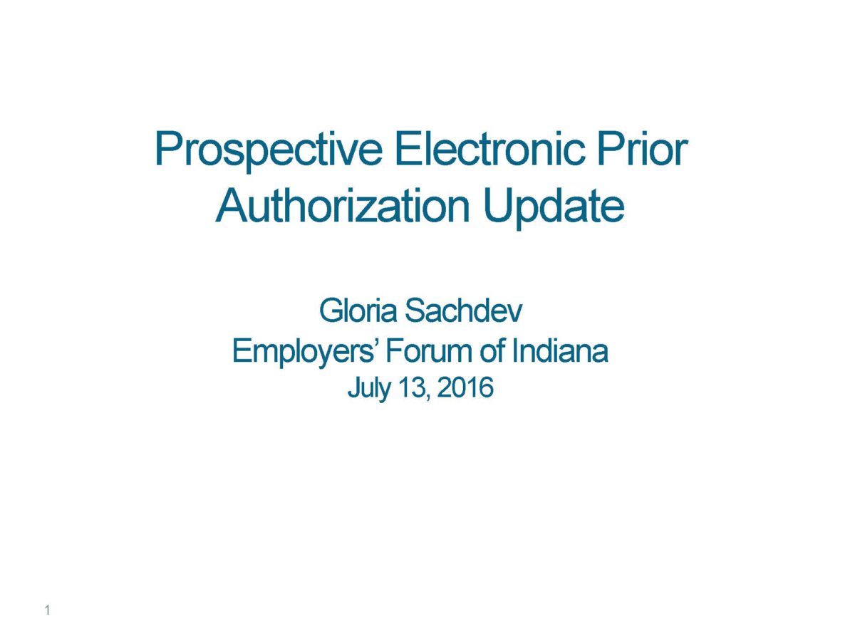 Electronic Prior Authorization